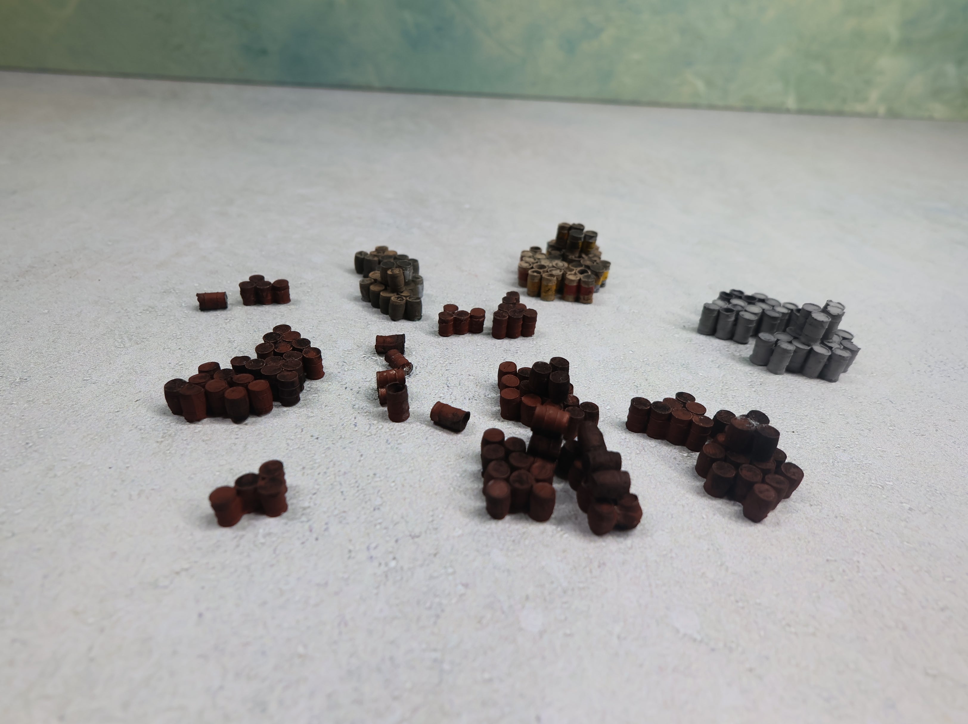 USED N Scale Clumps of Barrels