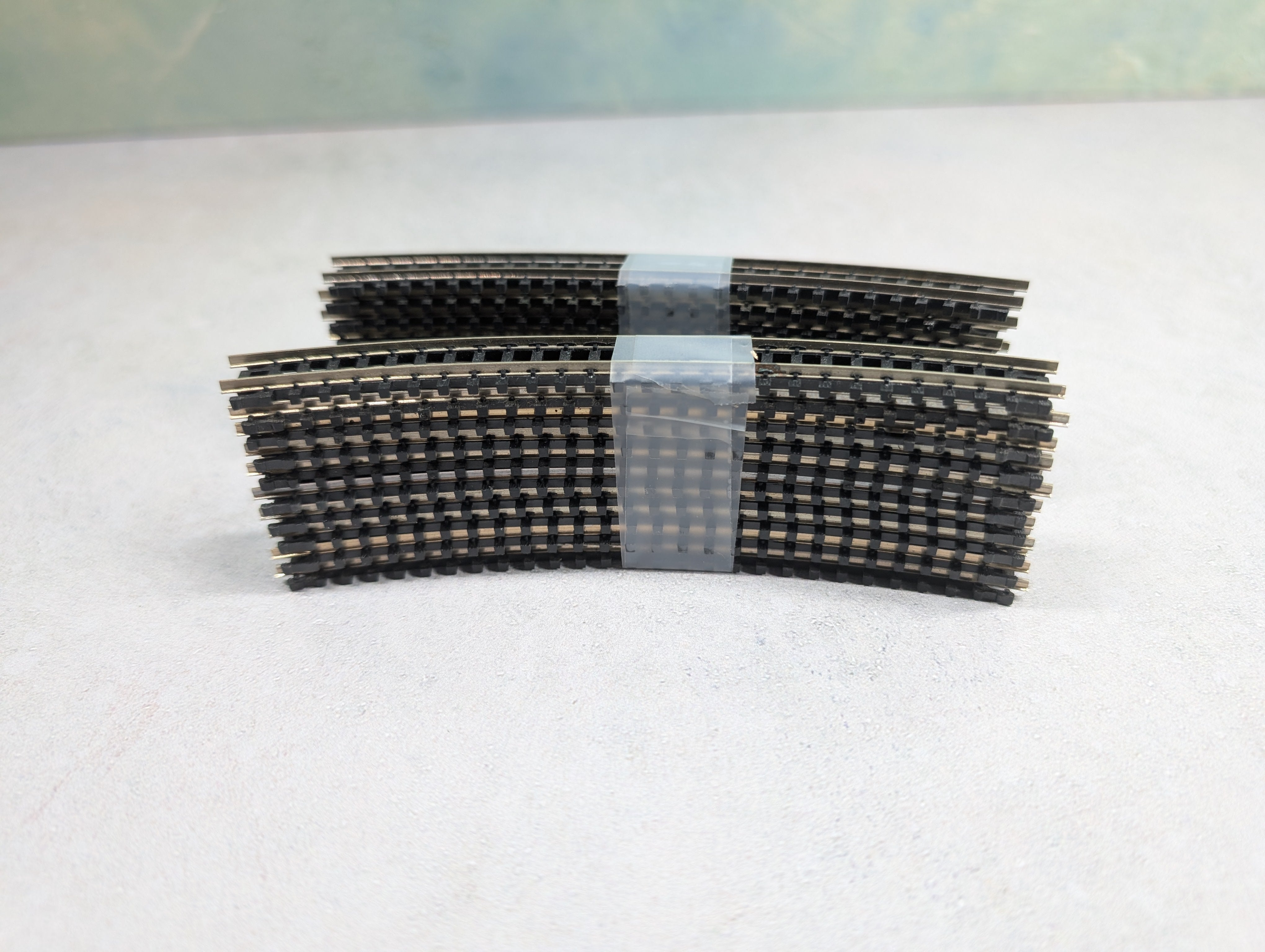 USED Bachmann N Scale 9-3/4" Radius Track - Code 80 (20 pcs)
