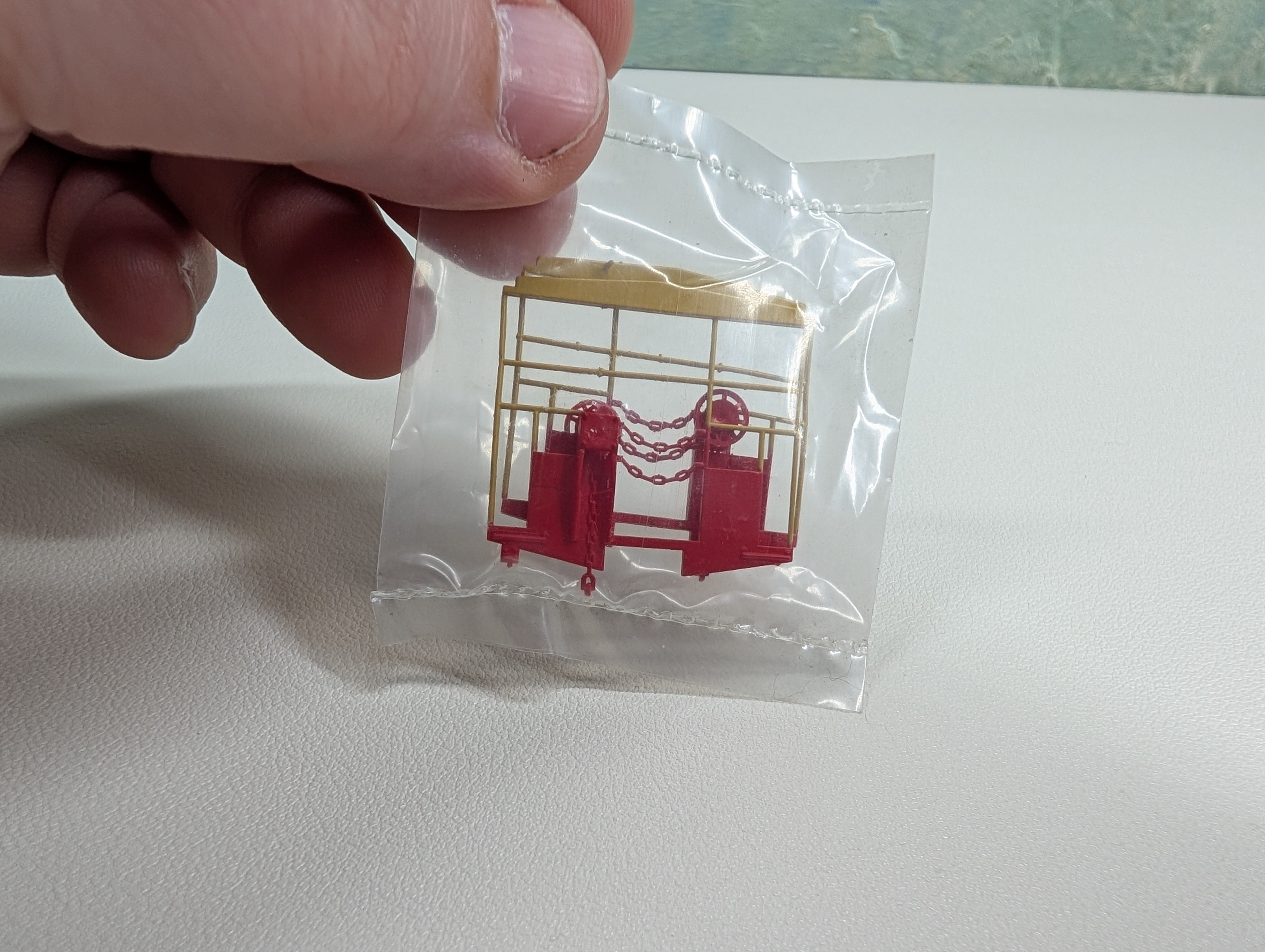 USED HO Scale Caboose Ladder Ends, Yellow & Red