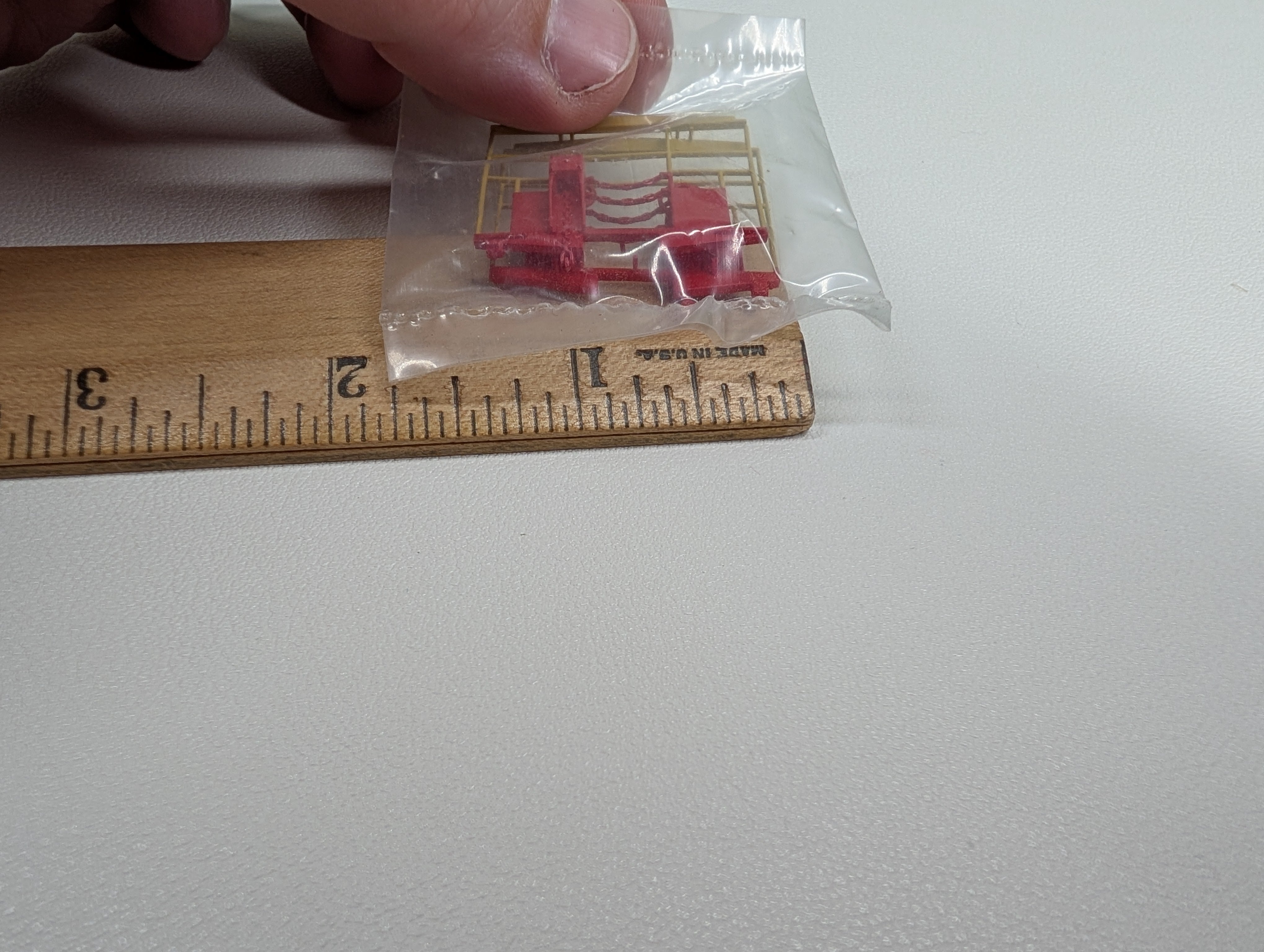 USED HO Scale Caboose Ladder Ends, Yellow & Red