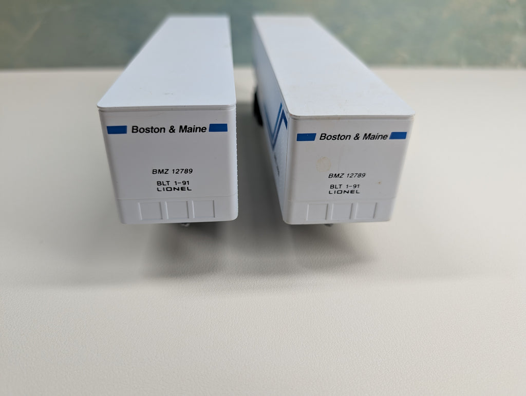 USED Lionel O Set of Trailers Boston & Maine BMZ #12789 (2 pcs)