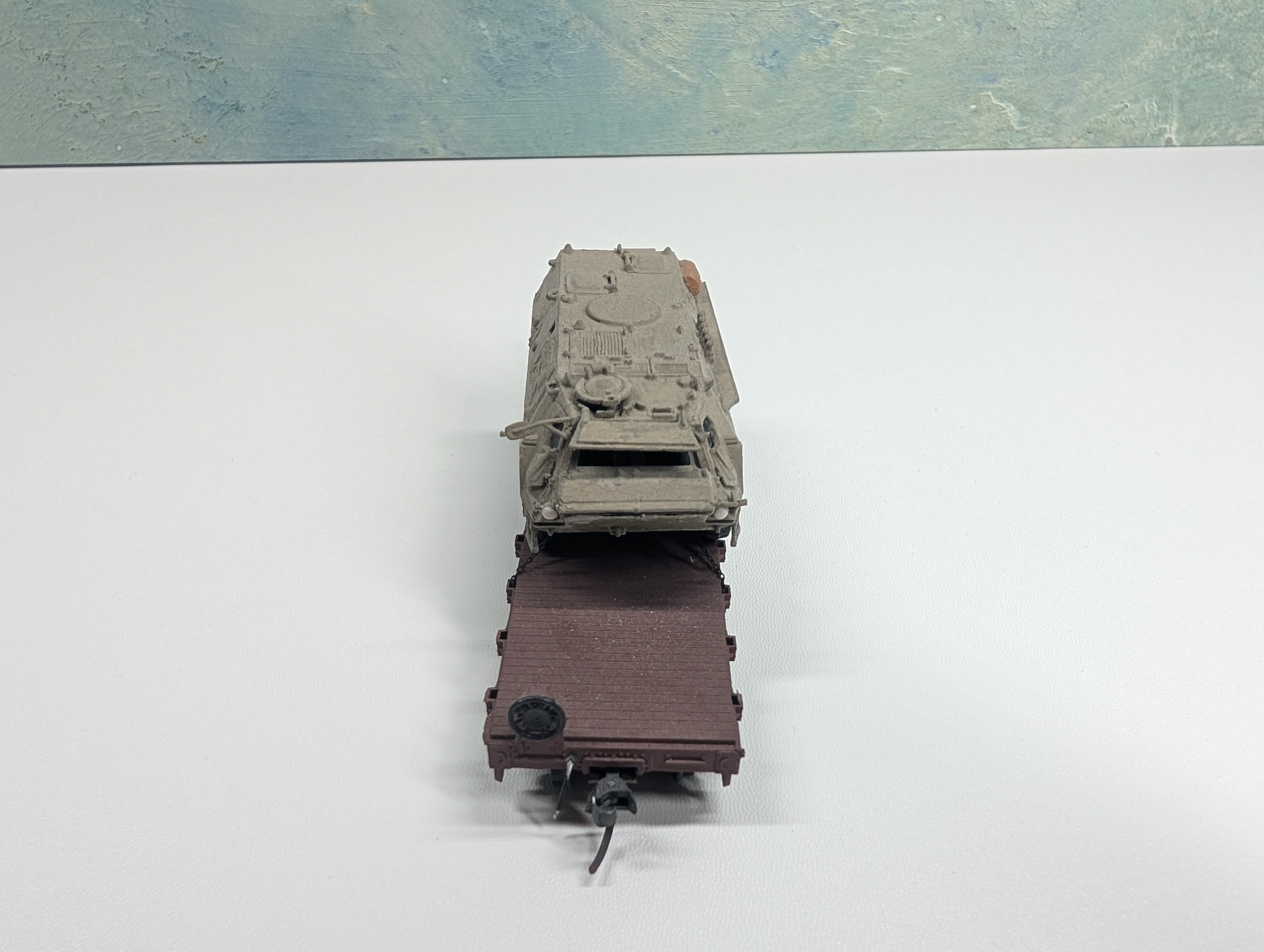 USED Athearn HO Scale 40' Flat Car Pennsylvania PRR #425500 w/ Army Ve