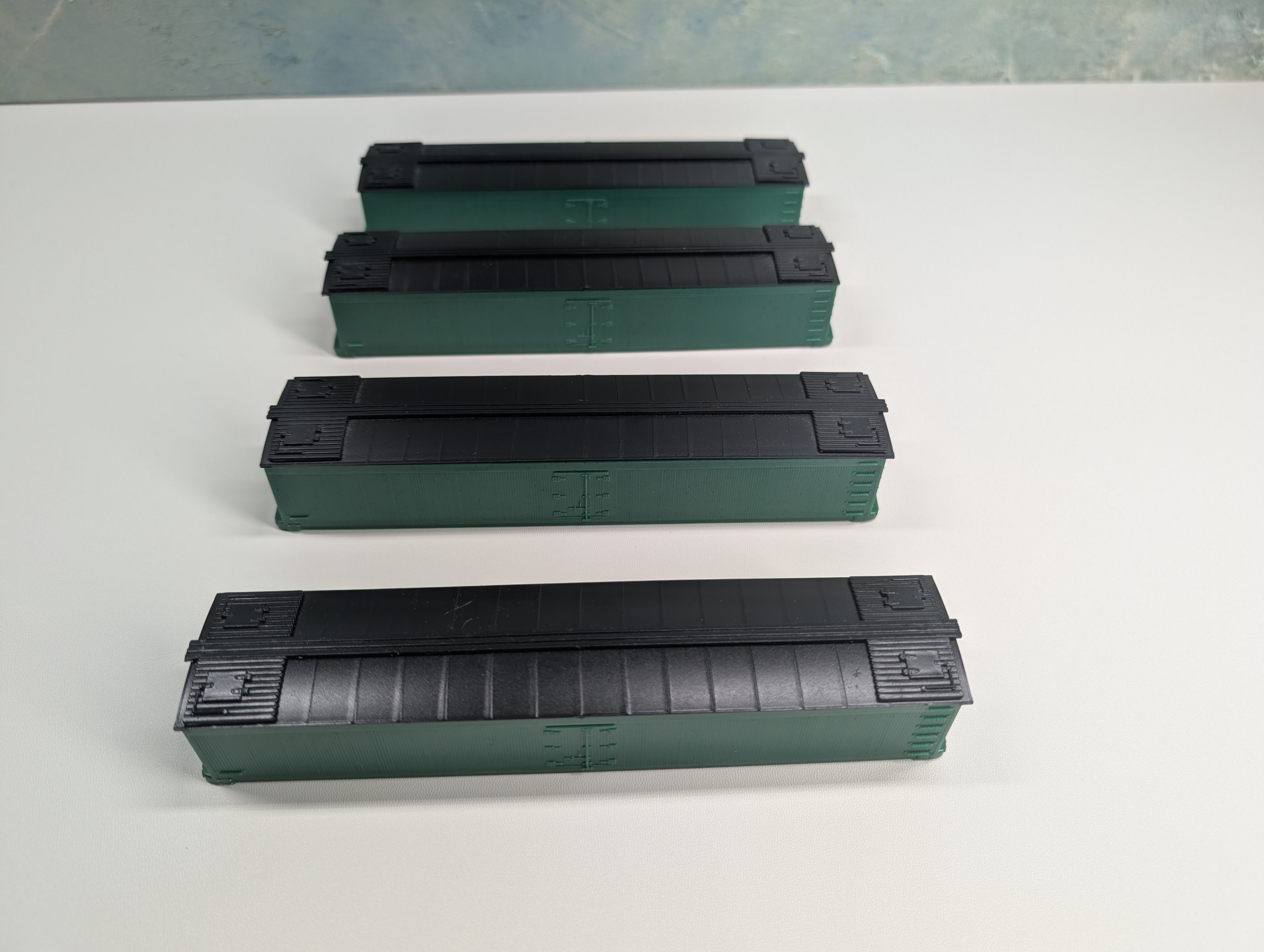 USED HO Scale 50' Milk Tank Car Shells (4 pcs)