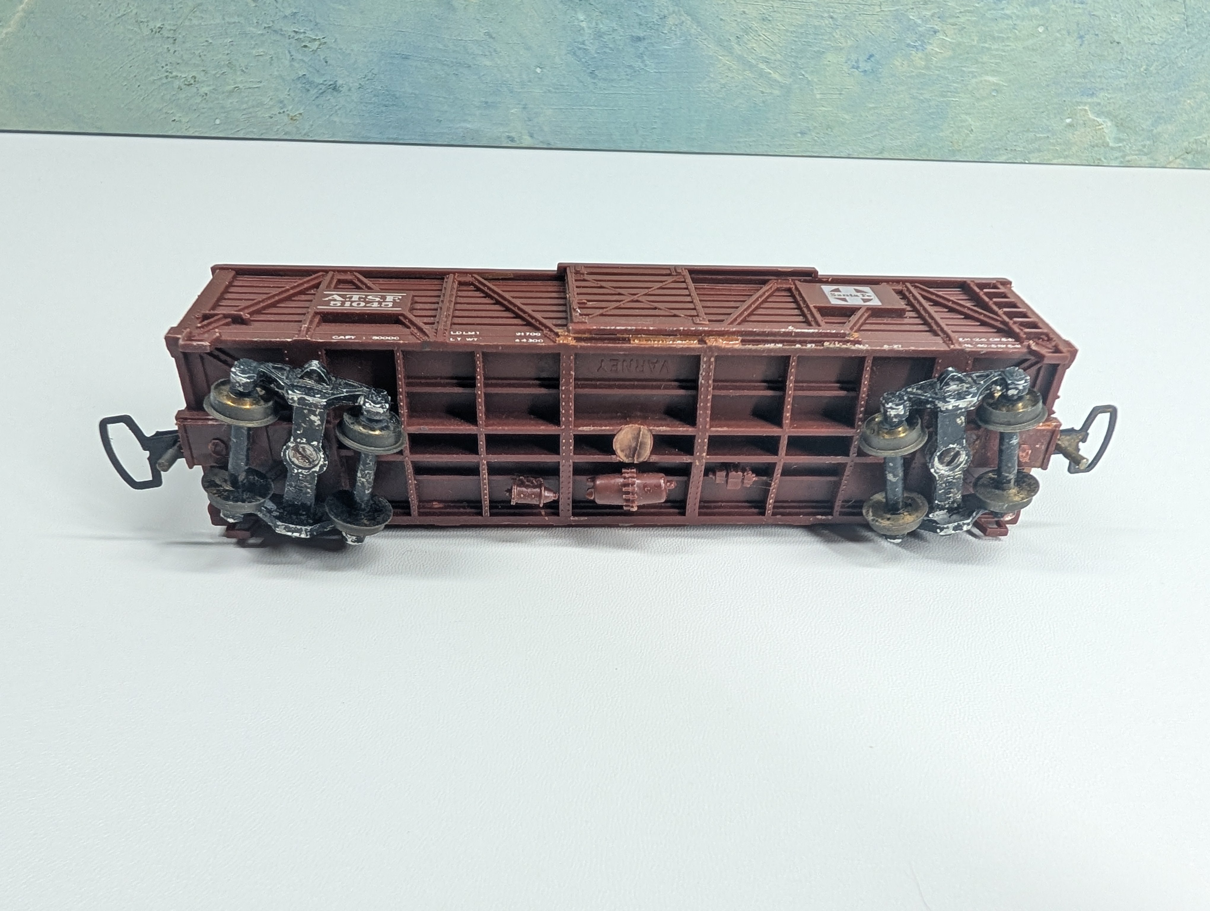 USED Varney HO Scale 40' Cattle Stock Car Santa Fe ATSF #51045 Euro Co