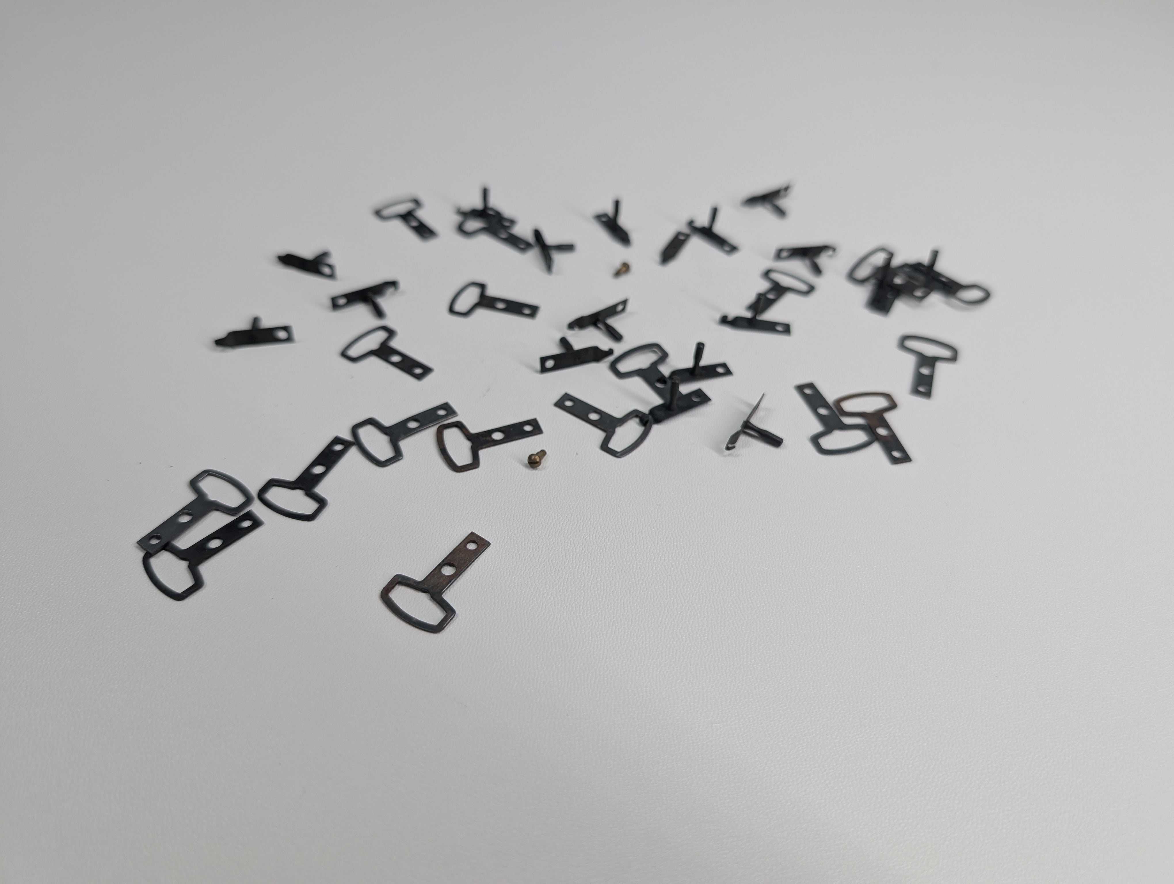 USED HO Scale Lot of Euro Type Couplers & Parts, Hook & Loop, Metal