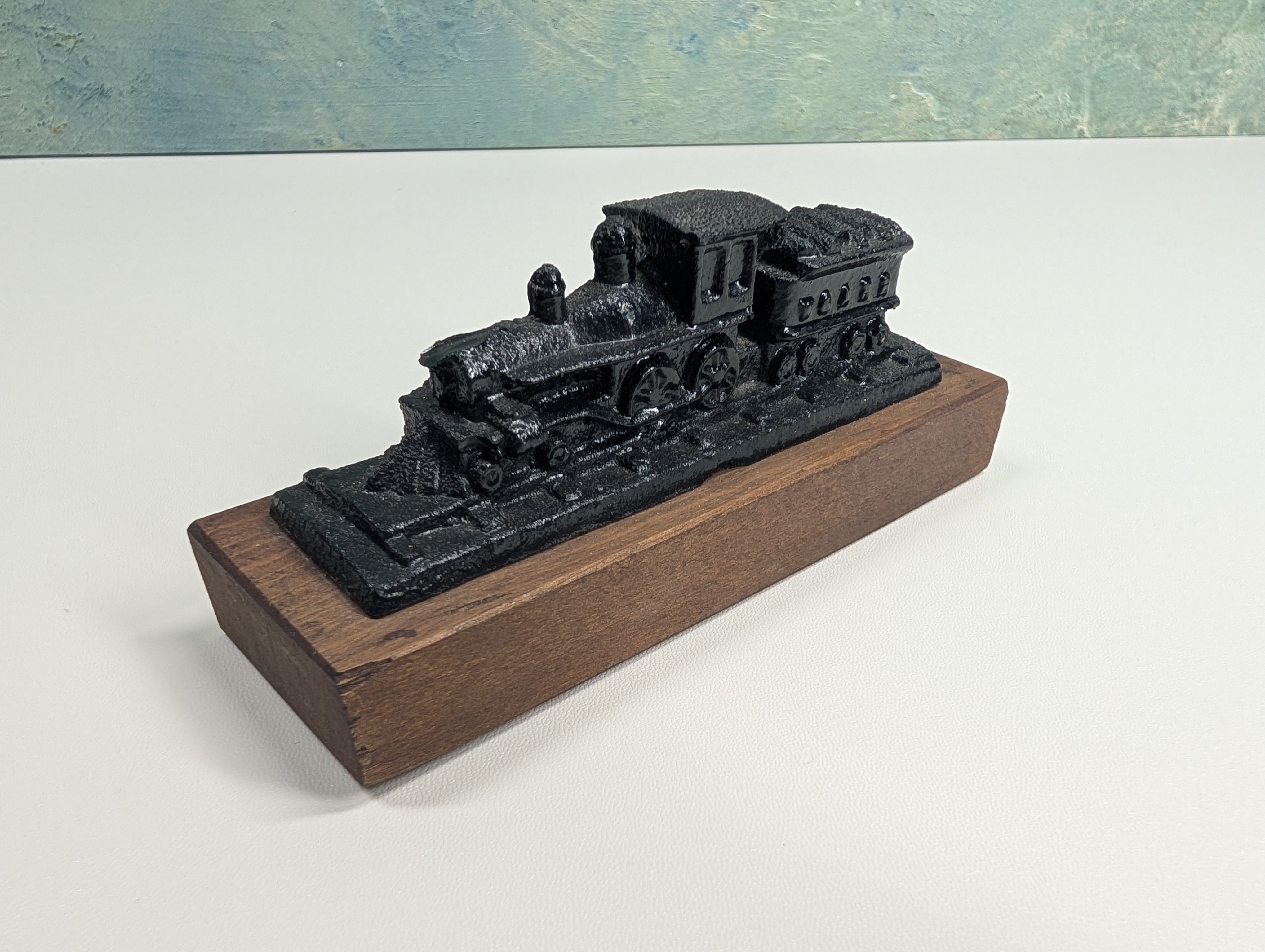 USED W&ARR Steam Engine, Crafted from Anthracite Coal Dust Paper Weigh