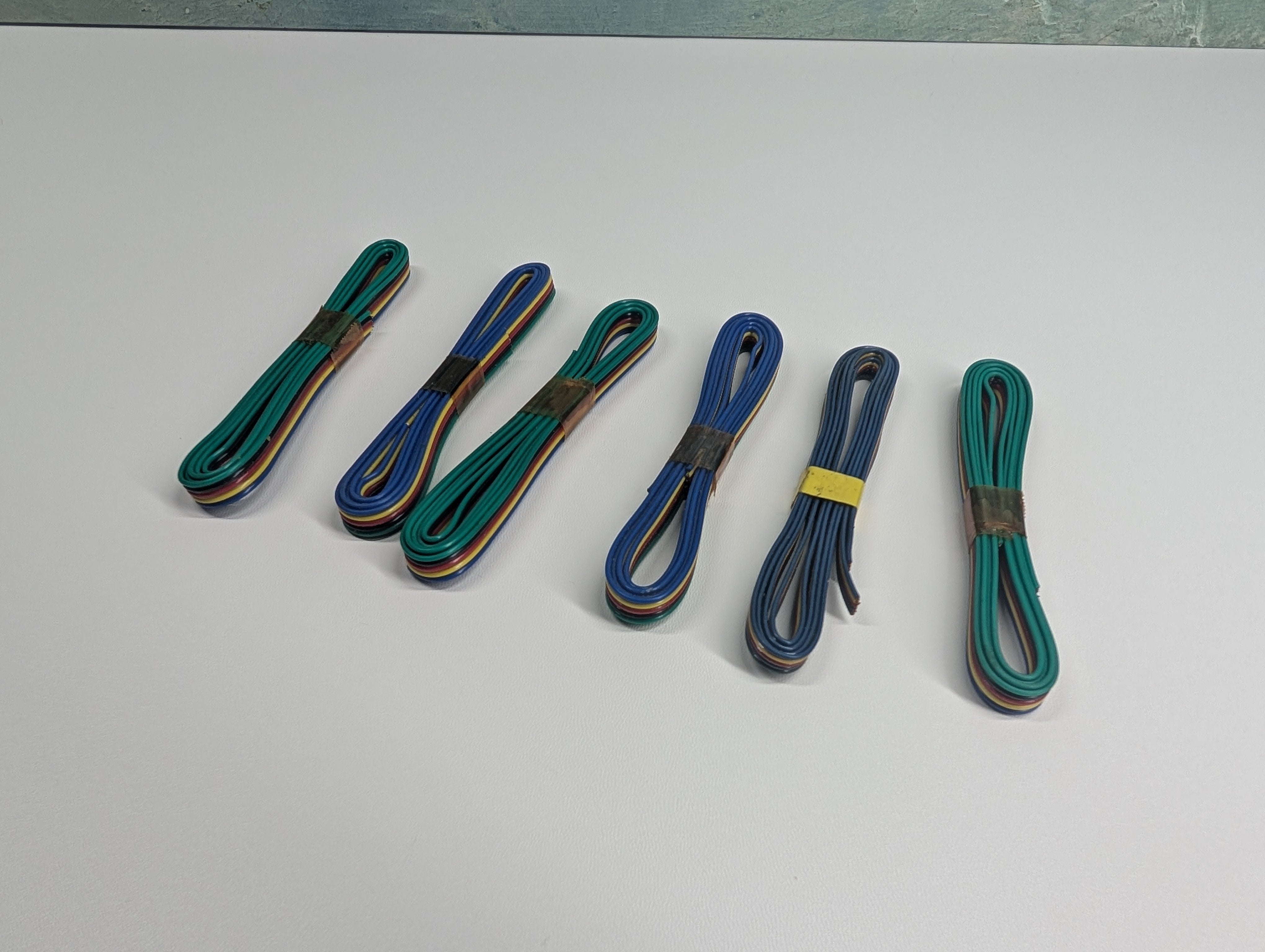 USED MULTI Scale 5 Conductor Ribbon Wire for Turnout Switches (6 pcs)