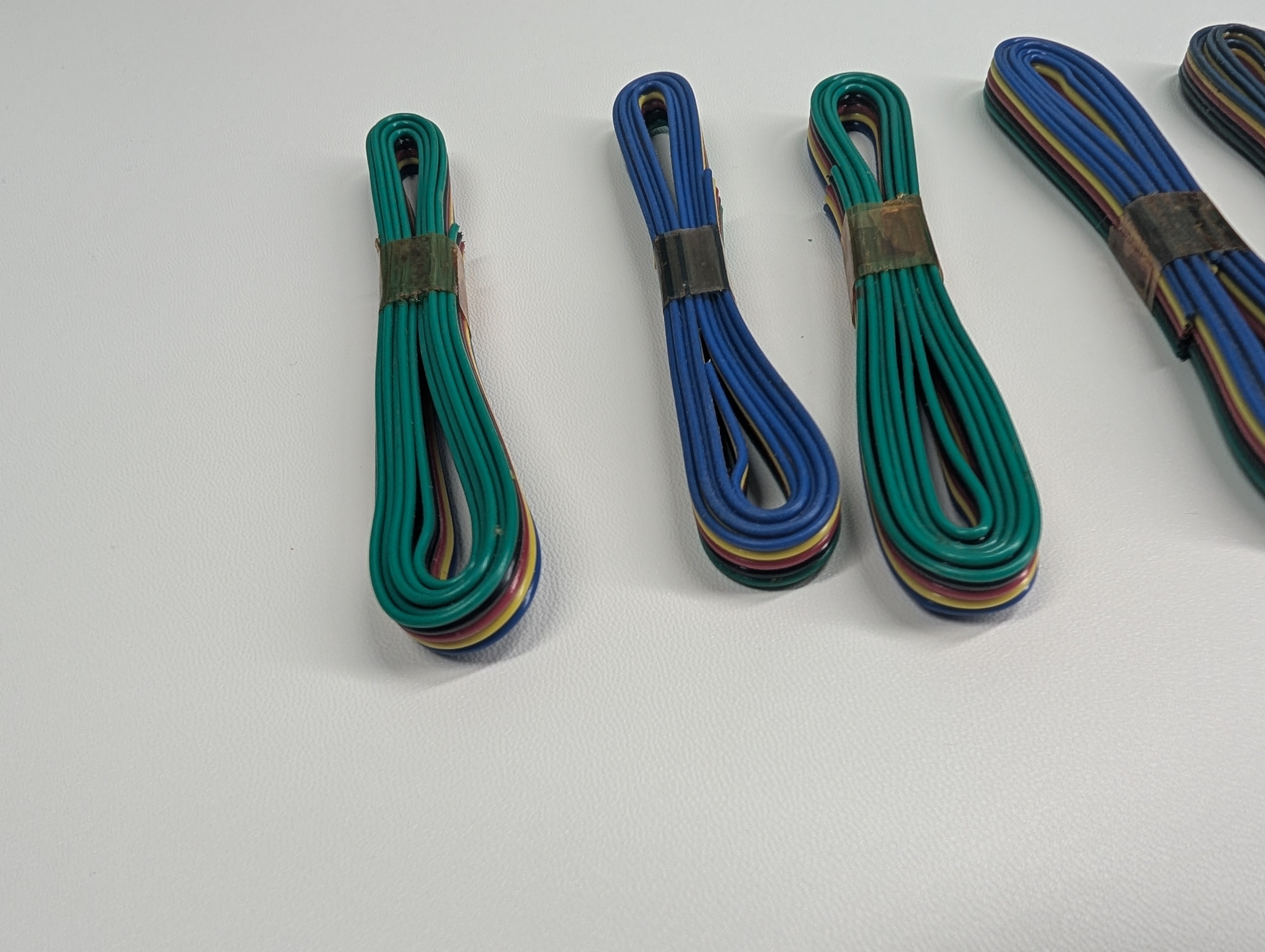 USED MULTI Scale 5 Conductor Ribbon Wire for Turnout Switches (6 pcs)