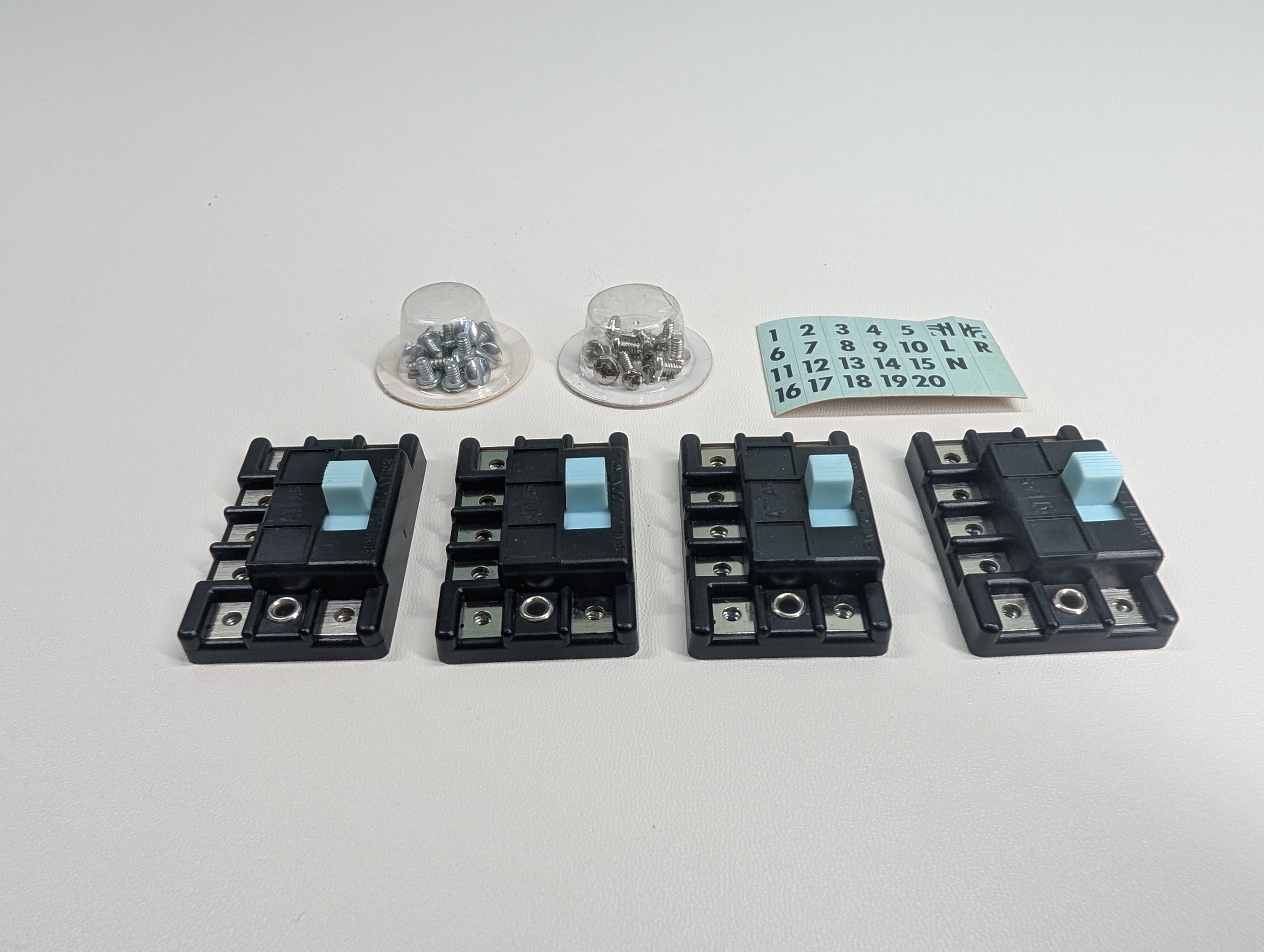 USED Atlas MULTI Scale Switch Control Boxes w/ Stickers, Screws, Spade