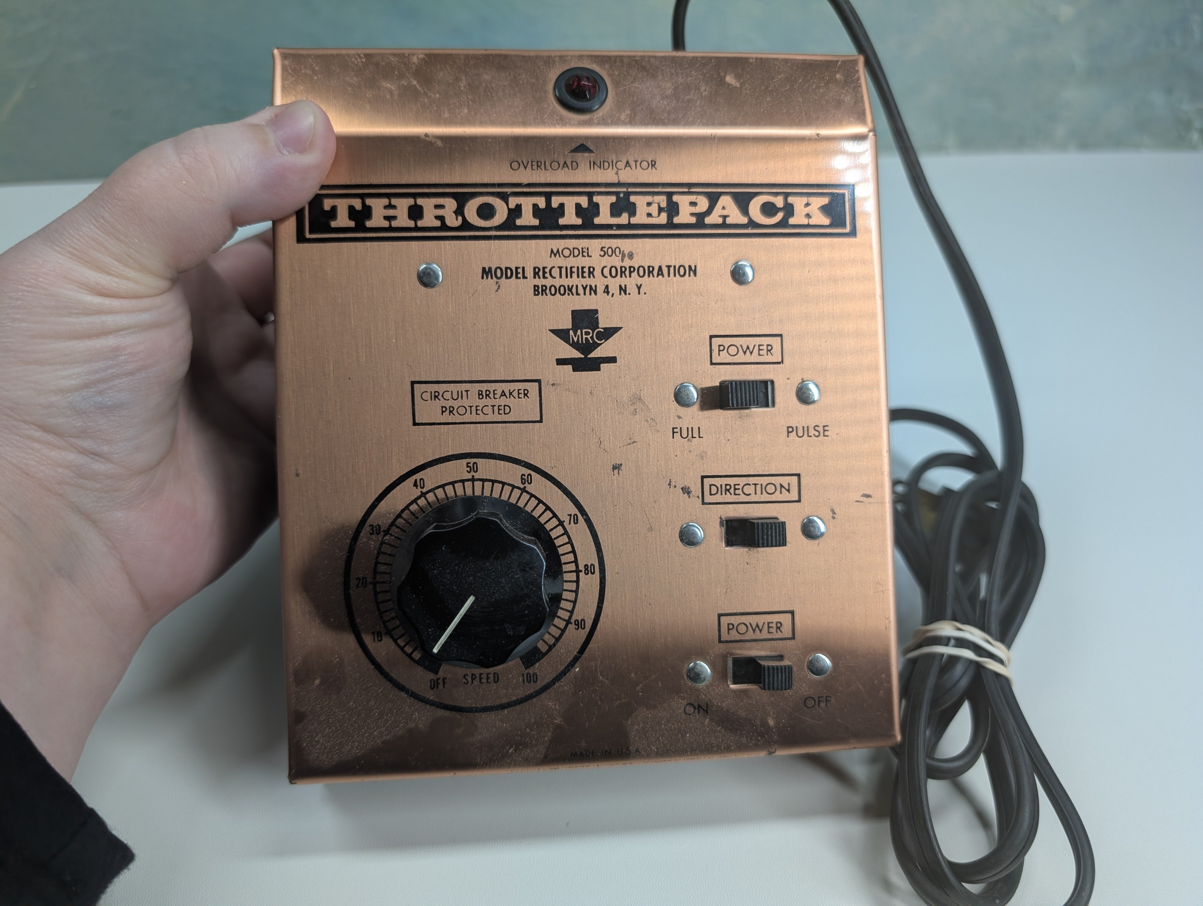 USED MRC MULTI Scale Model 500 Throttlepack, HO & N Transformer Tested