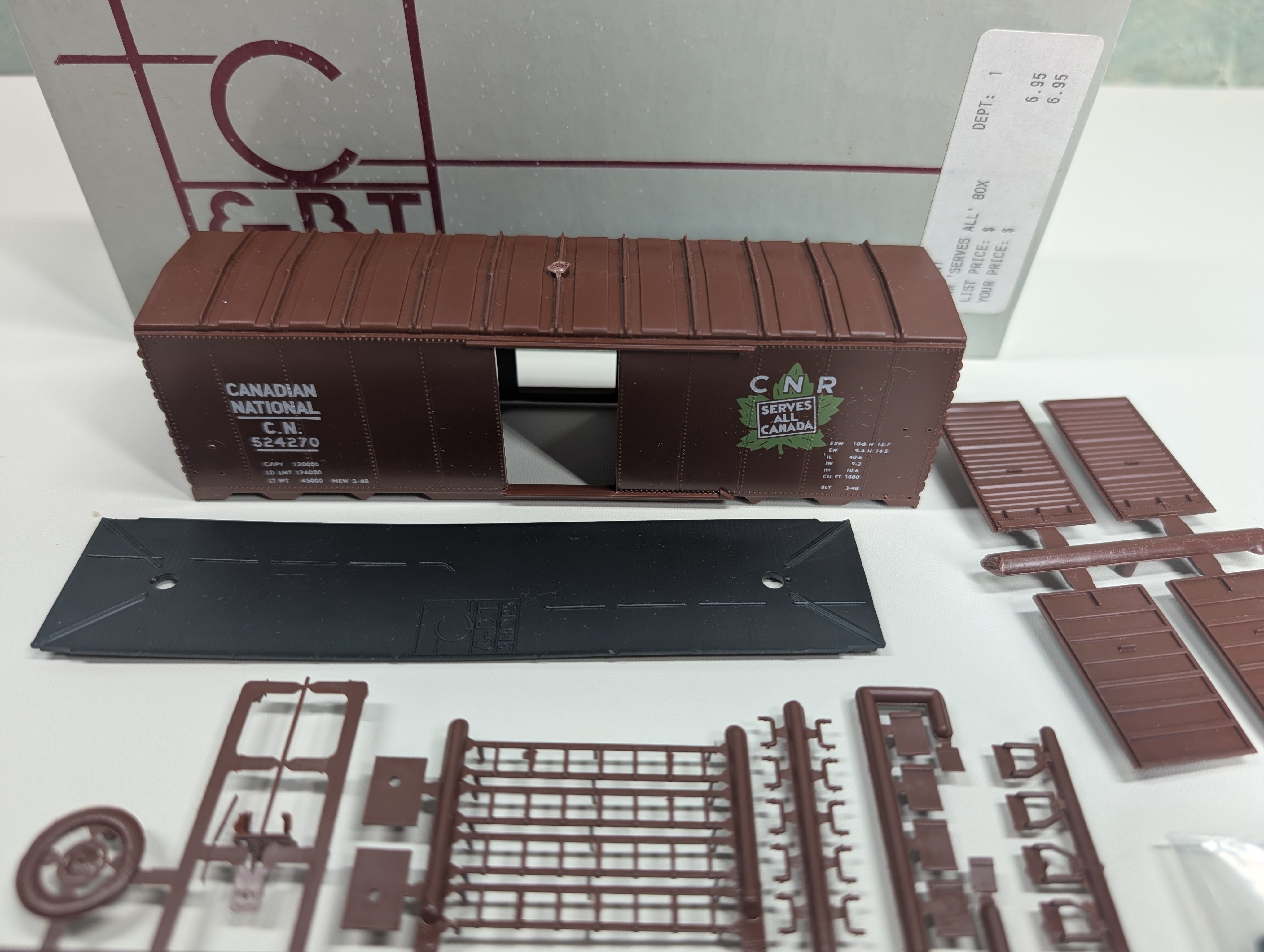USED C&BT SHOPS HO Scale 1944 AAR 40' Box Car Canadian National CN #52
