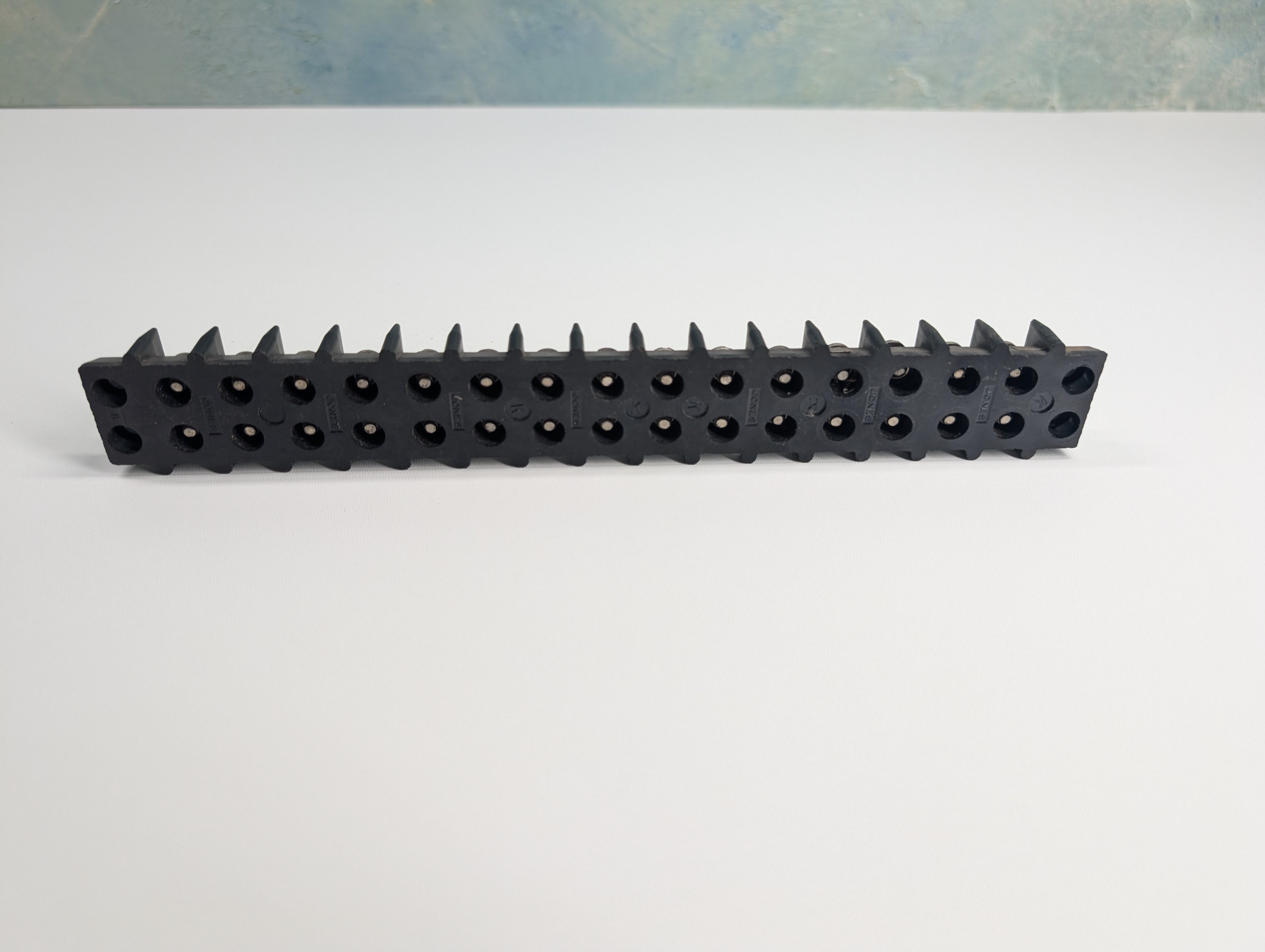 USED Jones Large Dual Row Terminal Strip 15 Positions