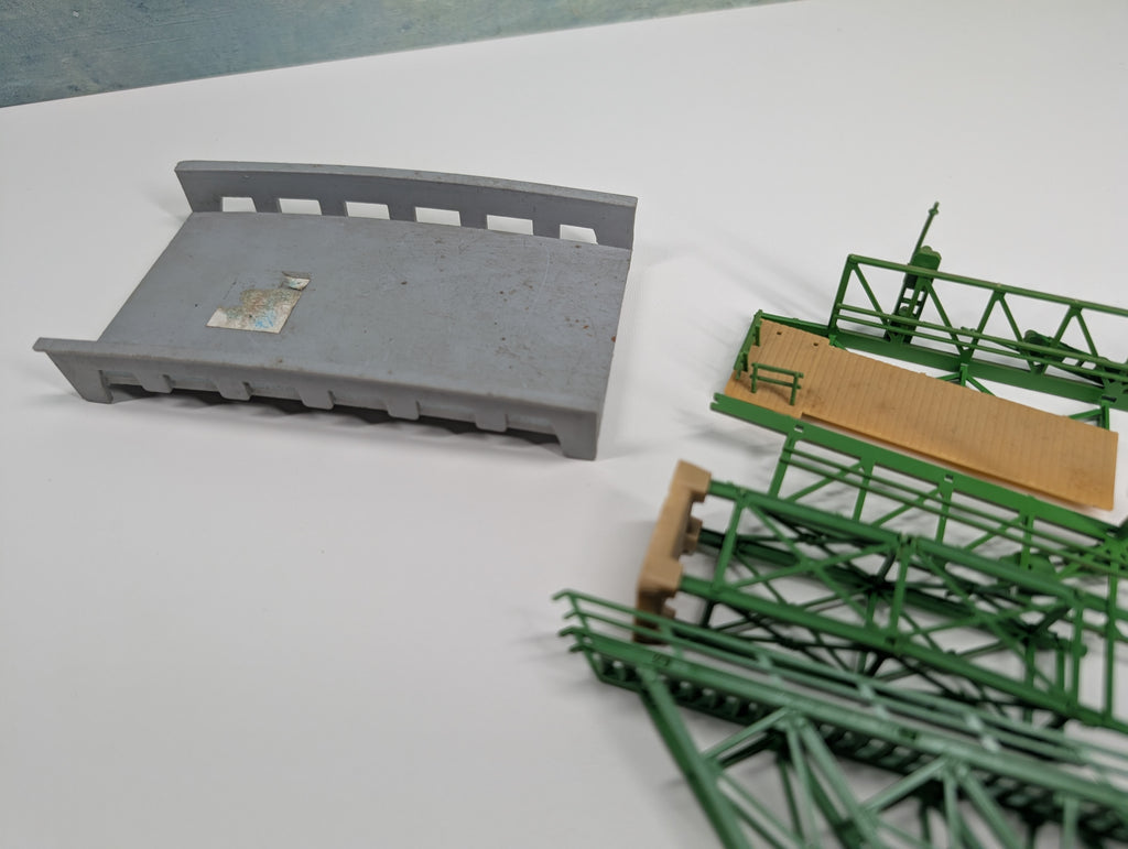 USED HO Scale Lot of Model Train Building Parts & Details for Scratch