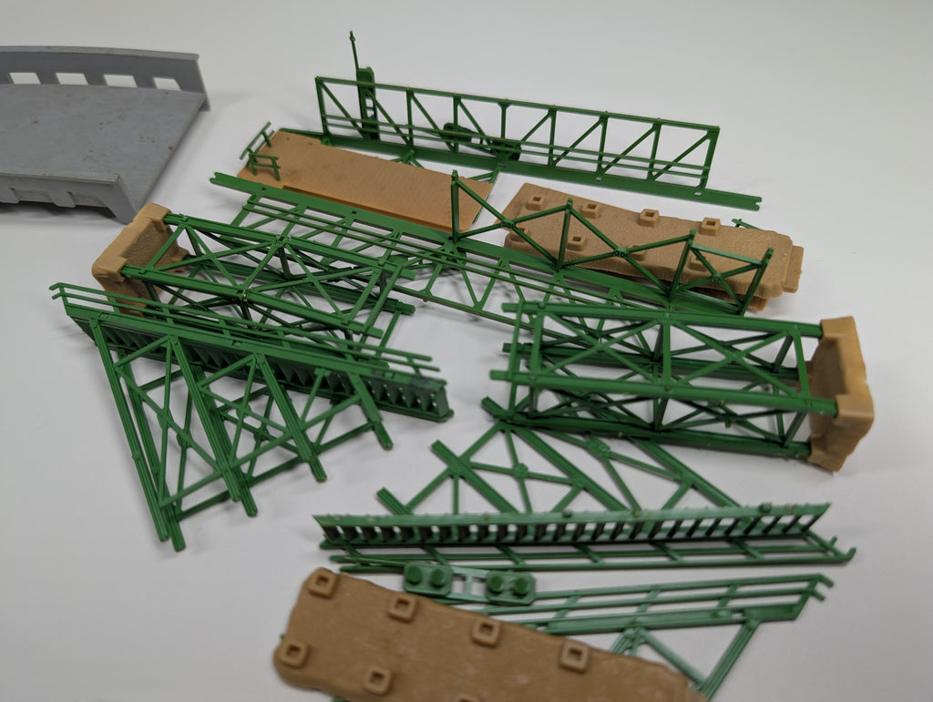 USED HO Scale Lot of Model Train Building Parts & Details for Scratch