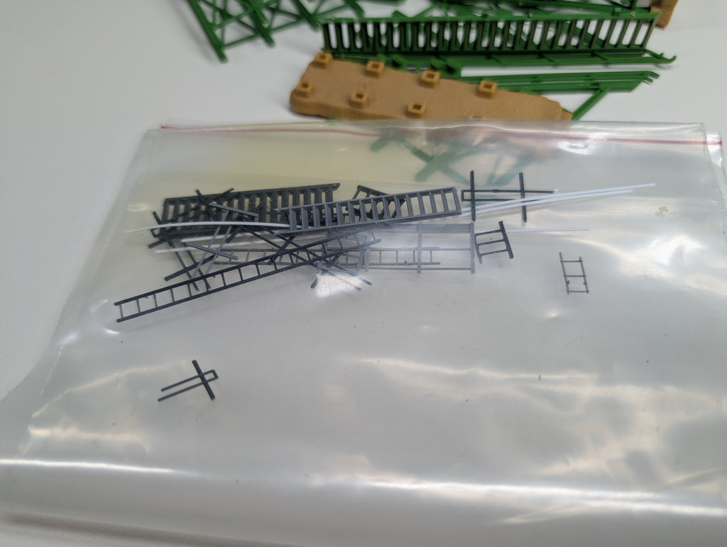 USED HO Scale Lot of Model Train Building Parts & Details for Scratch