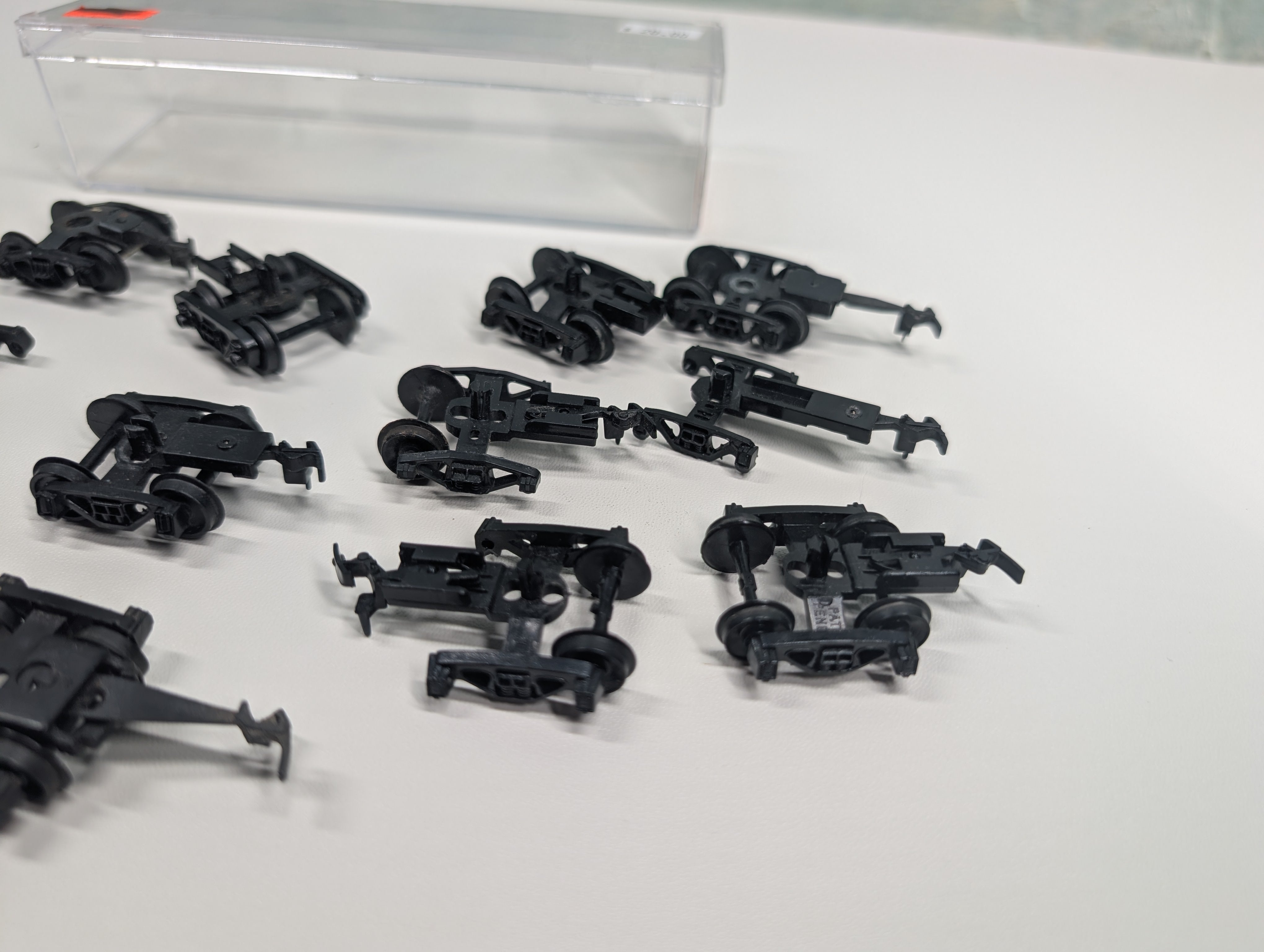 USED HO Scale Lot of Various Trucks w/ Part Container