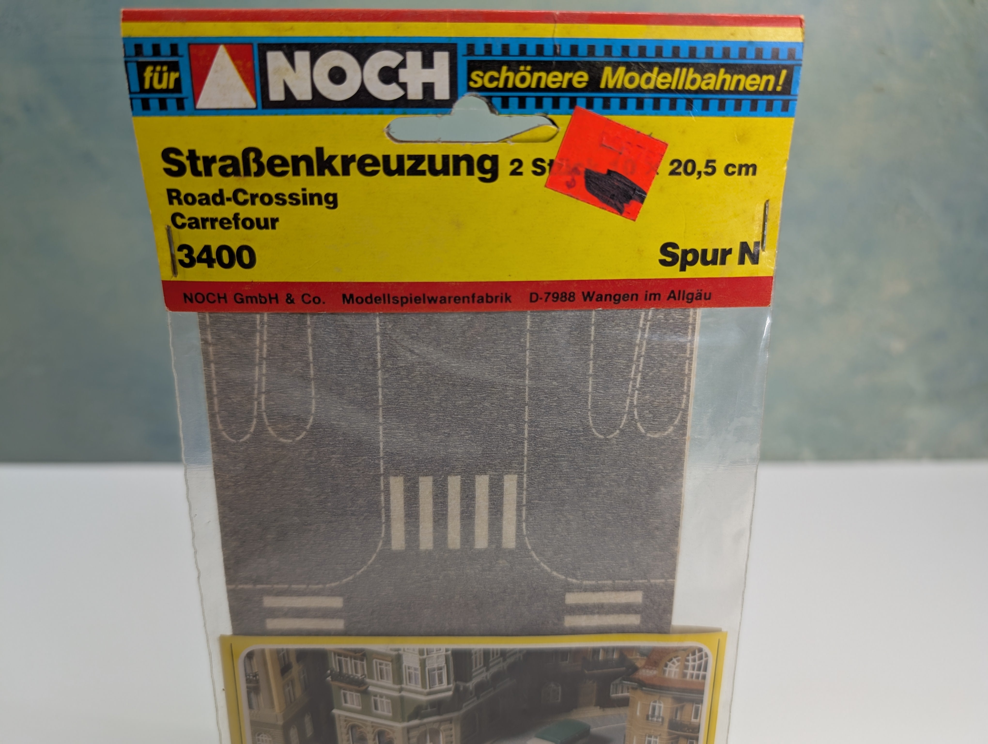 Noch 3400 N Scale 4-Way Intersection, Road Crossing